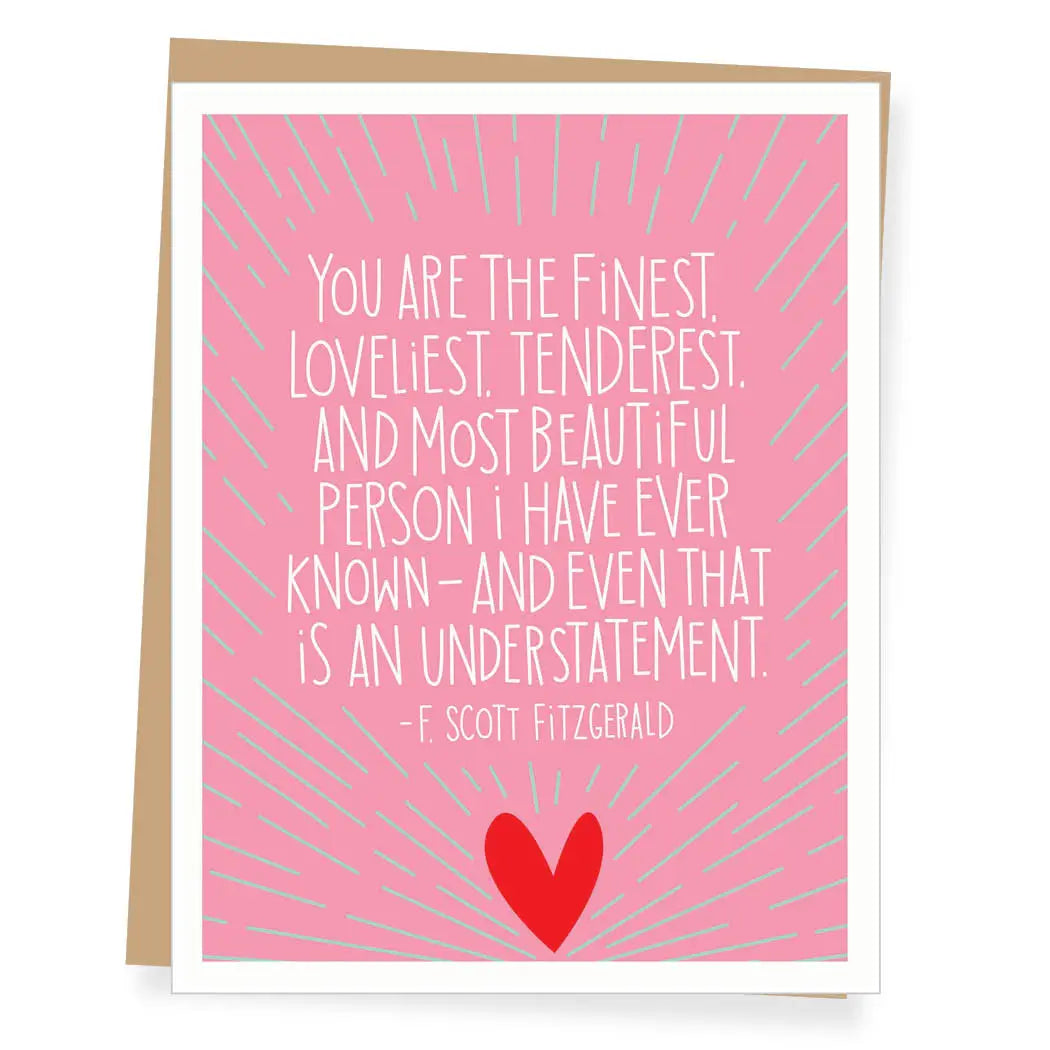 F. Scott Fitzgerald Quote Valentine's Day Card – Kennedy Sue Gift & Home