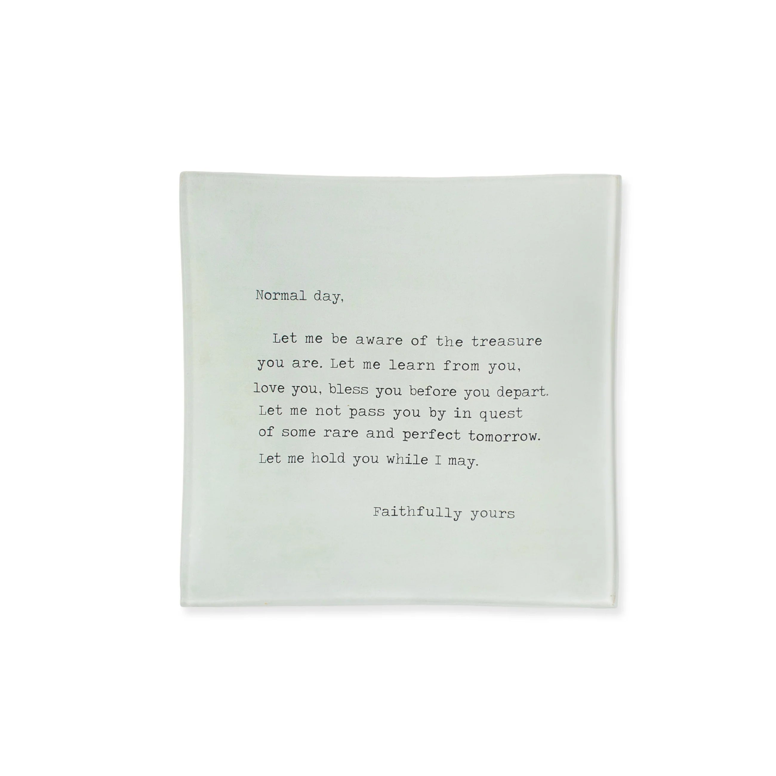 Normal Day (Mary Jean's Poem) Small Decoupage Plate – Kennedy Sue Gift ...