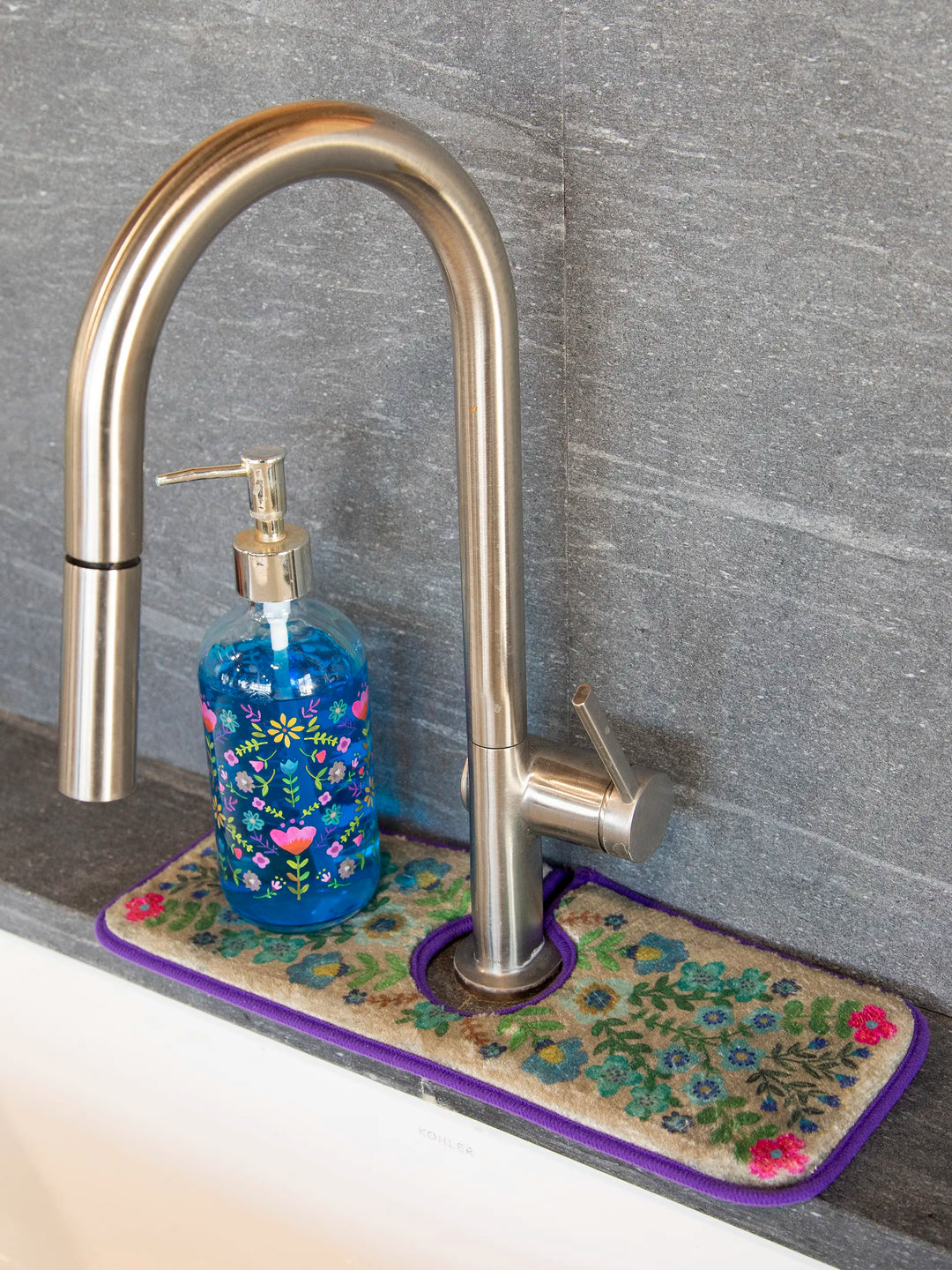 Reversible Faucet Sink Mate - Turquoise Floral – Kennedy Sue Gift & Home