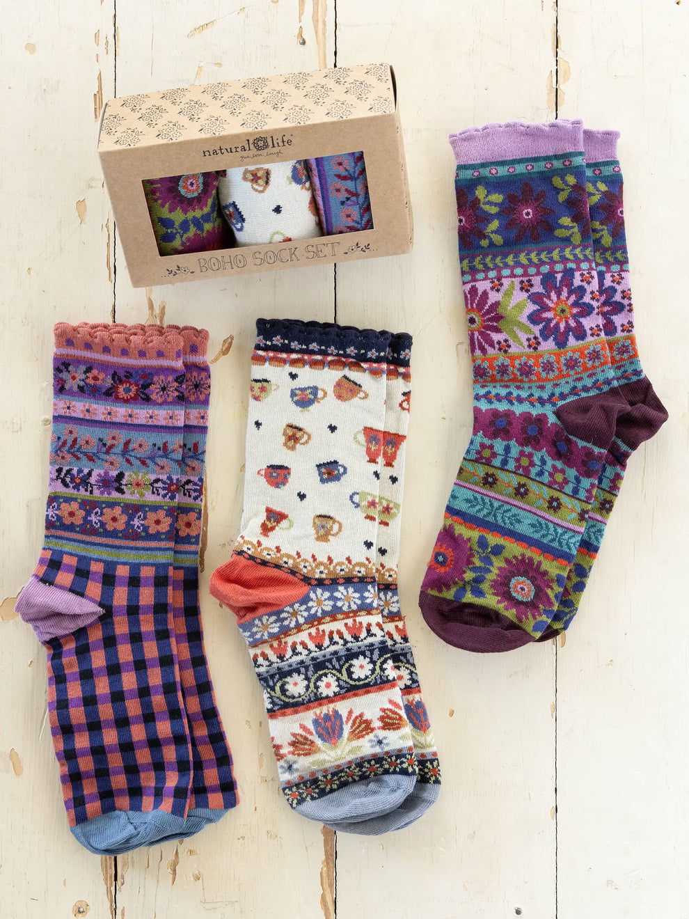 Boxed Boho Sock Set, Set of 3 - Coffee Cups – Kennedy Sue Gift & Home