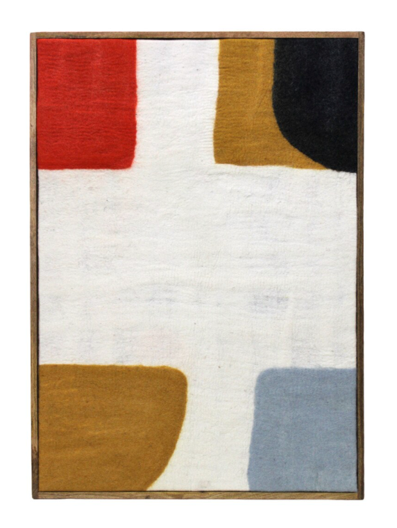 Abstract 2 Color Block Frame Wool Wall Art – Kennedy Sue Gift & Home