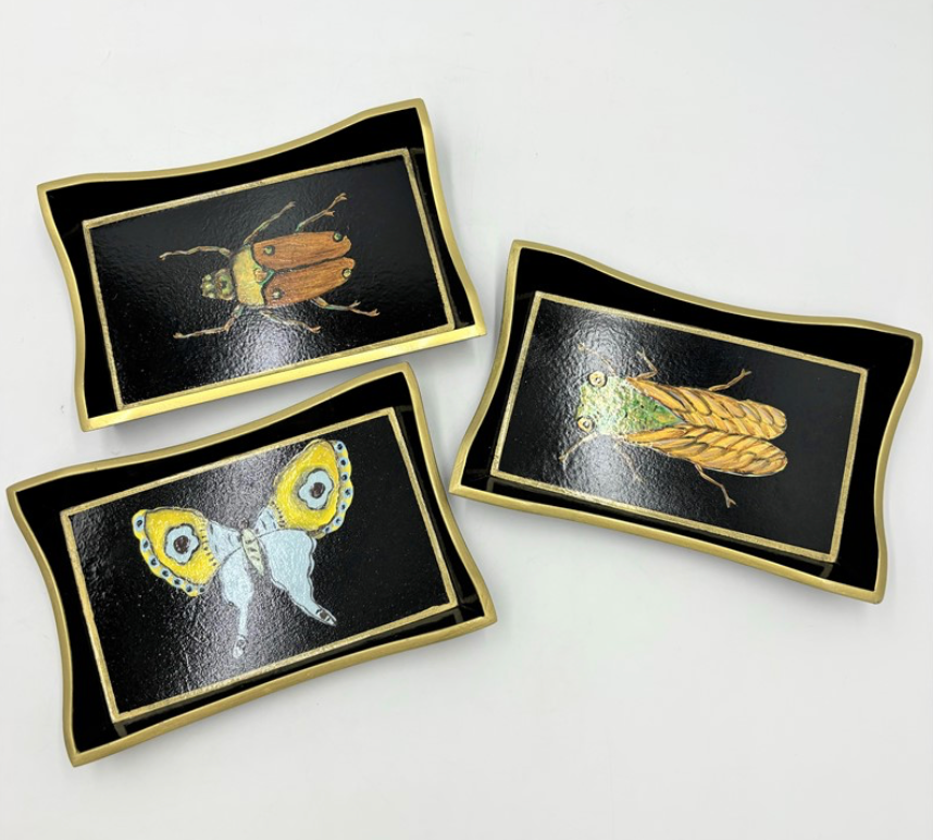 Hand-Painted Insect Trays – Kennedy Sue Gift & Home