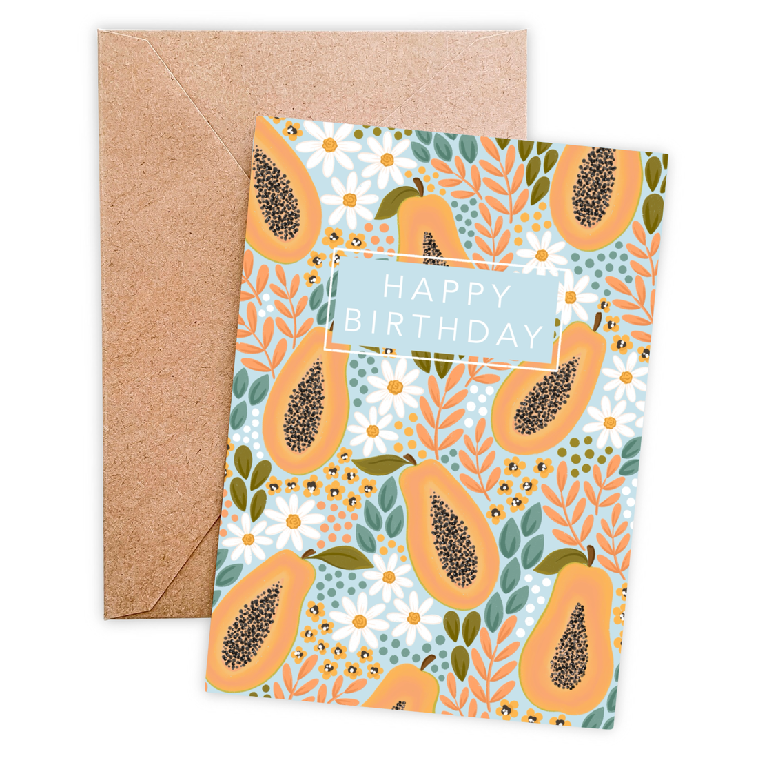 Papaya Happy Birthday Card – Kennedy Sue Gift & Home