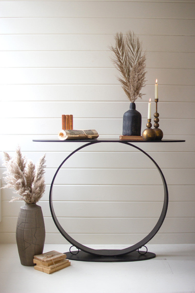 Oval Metal Console Table – Kennedy Sue Gift & Home