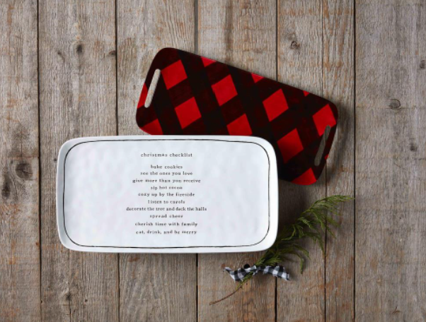 Christmas Check Tray Set – Kennedy Sue Gift & Home