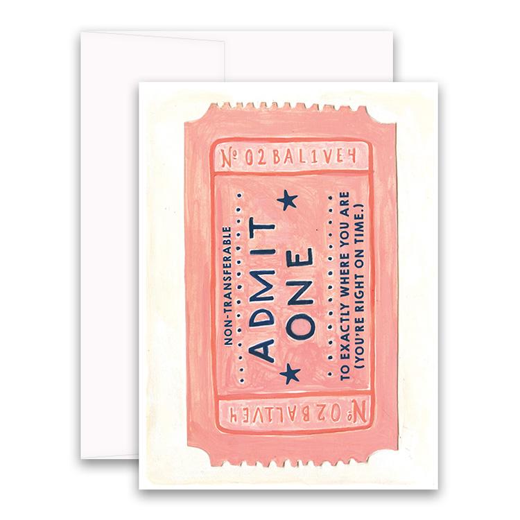 Admit One Card – Kennedy Sue Gift & Home